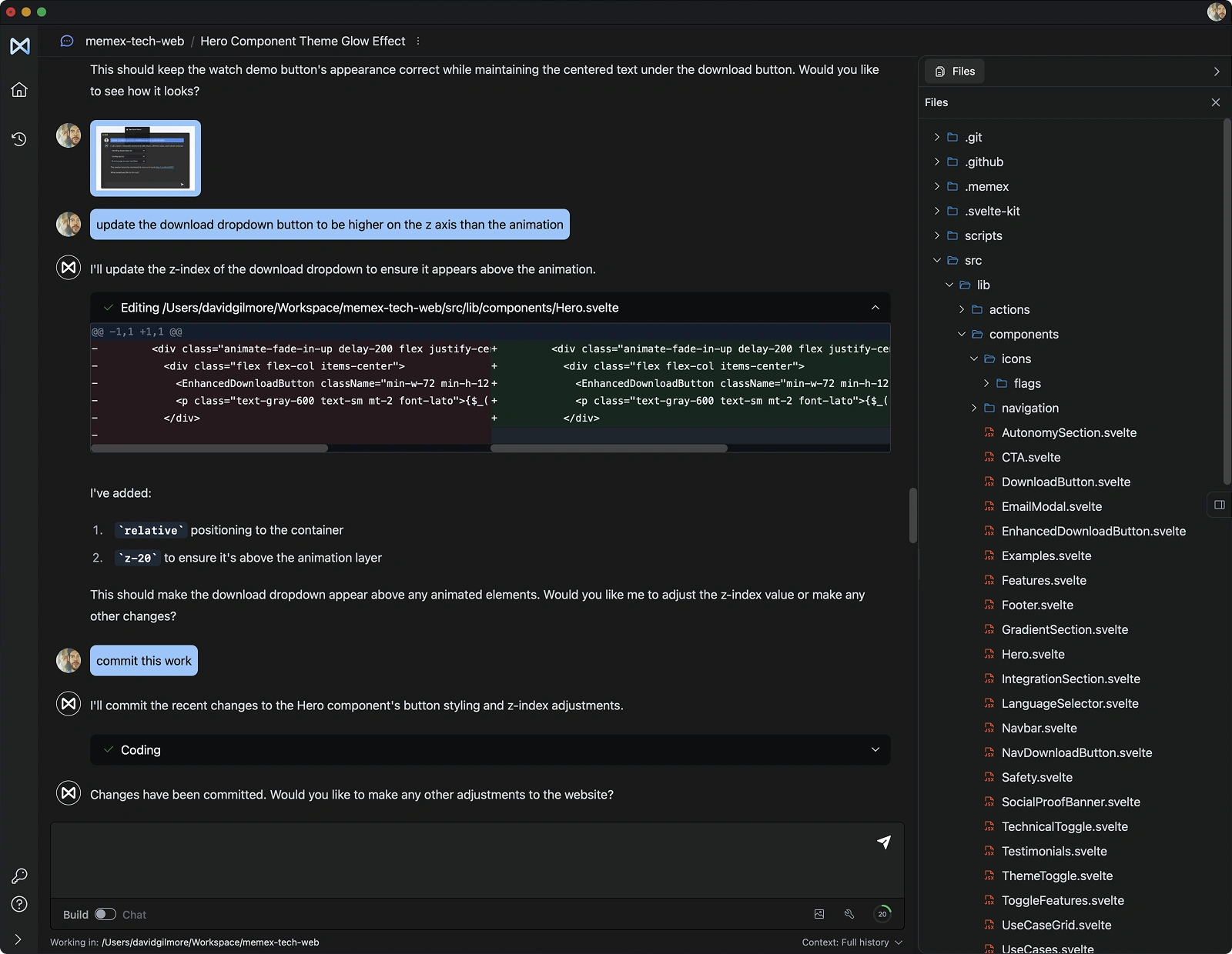 Memex: AI Builder for your desktop